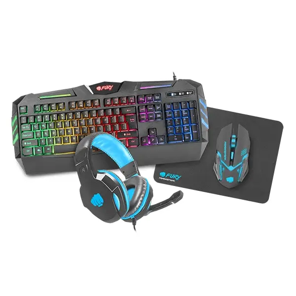 Комплект Fury Gaming combo set 4in1 Thunderstreak 2.0 keyboard + Mouse