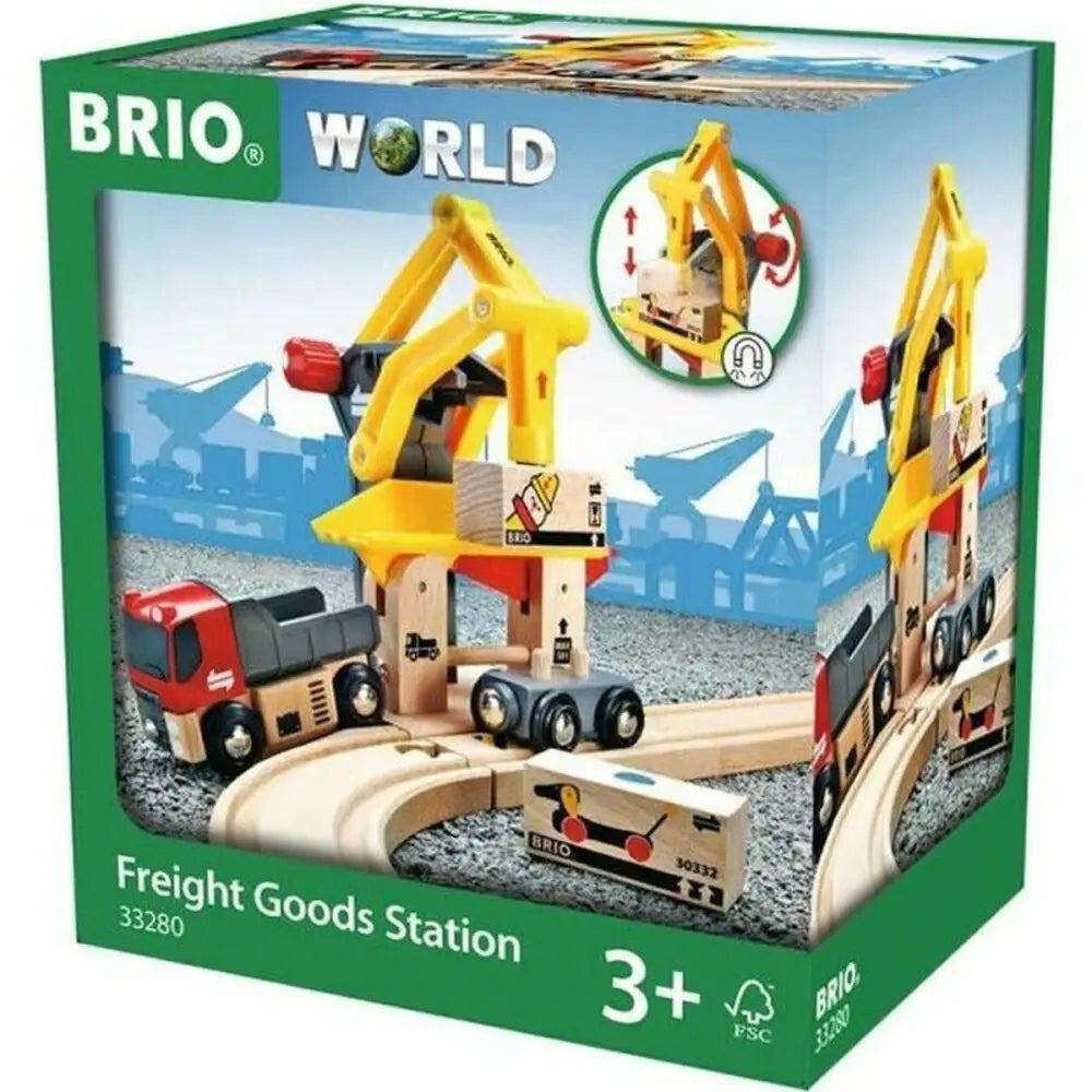 Строителна Игра Brio Freight Loading Crane Многоцветен Multi 6 Части ...