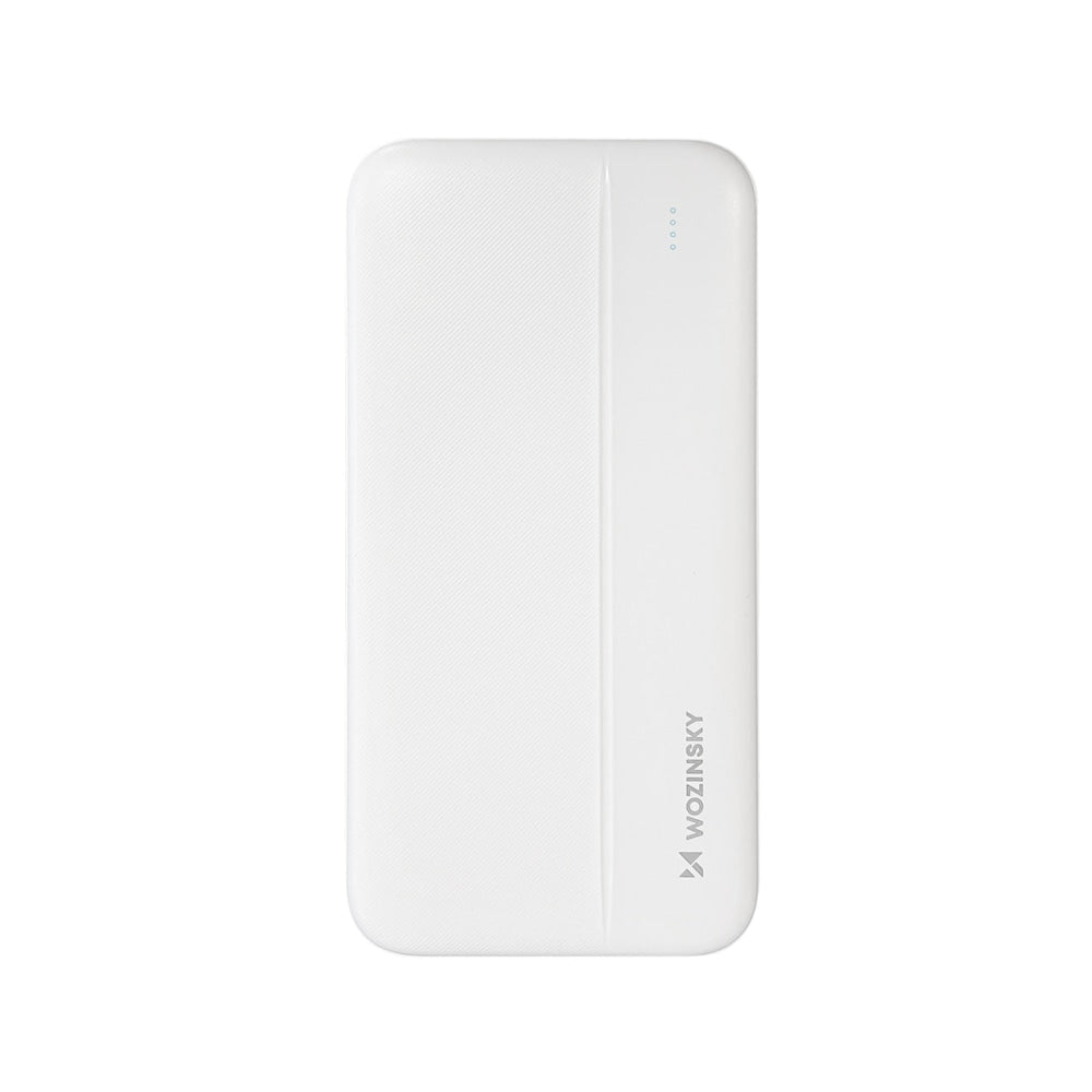 Преносима батерия Wozinsky 10000mAh 2x USB бяла (WPBWE1) | Купи от SmartX.bg!